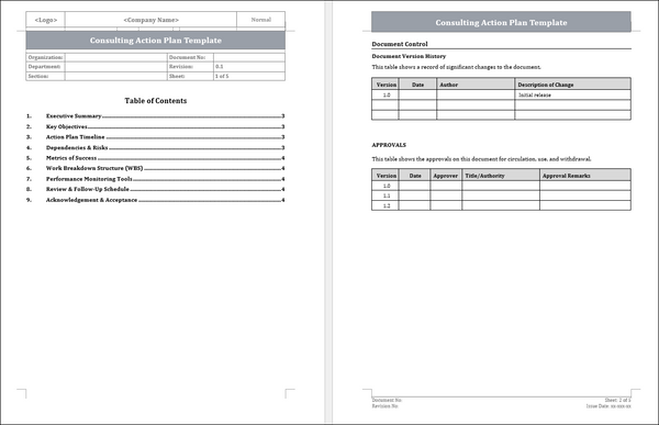 Consulting Action Plan Template Free Download – Consultant Docs